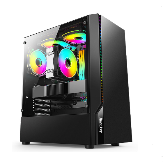 Huntkey 机箱 航嘉 BU530 大管家 黑色/黑色侧透-易来邦订货平台