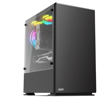 宏碁机箱 暗影骑士B702B 黑色 U3（支持M-ATX主板 240水冷 散热器限高160mm）-千度IT